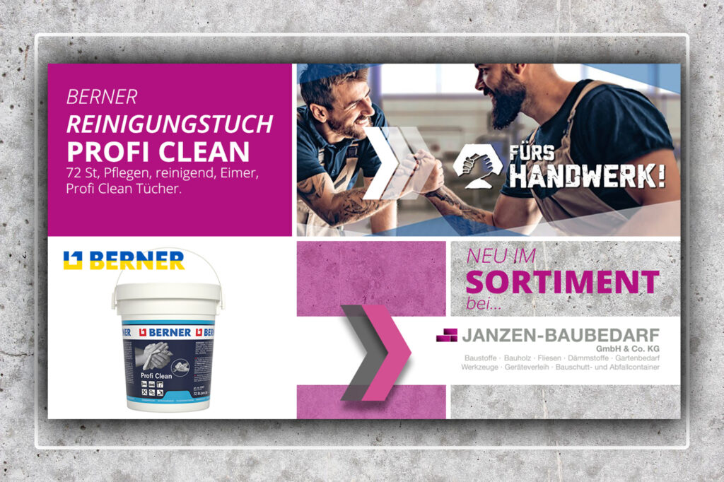 Berner Reinigungstuch Profi Clean - Janzen Baubedarf