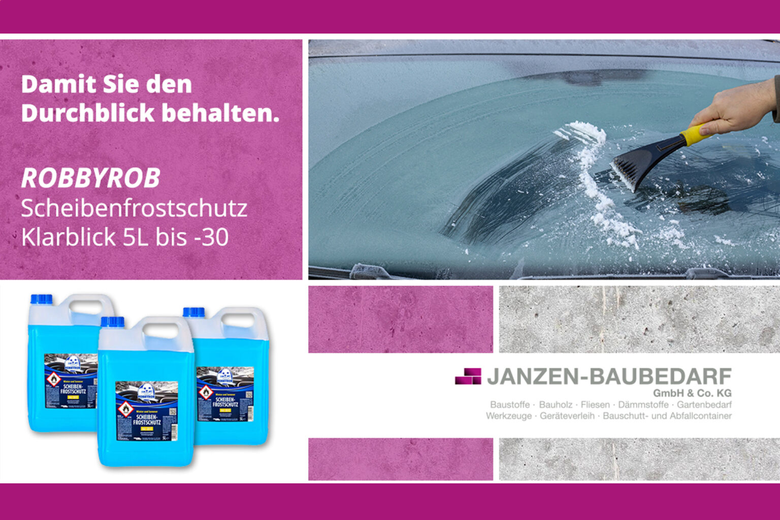 ROBBYROB Scheibenfrostschutz - Klarblick ️